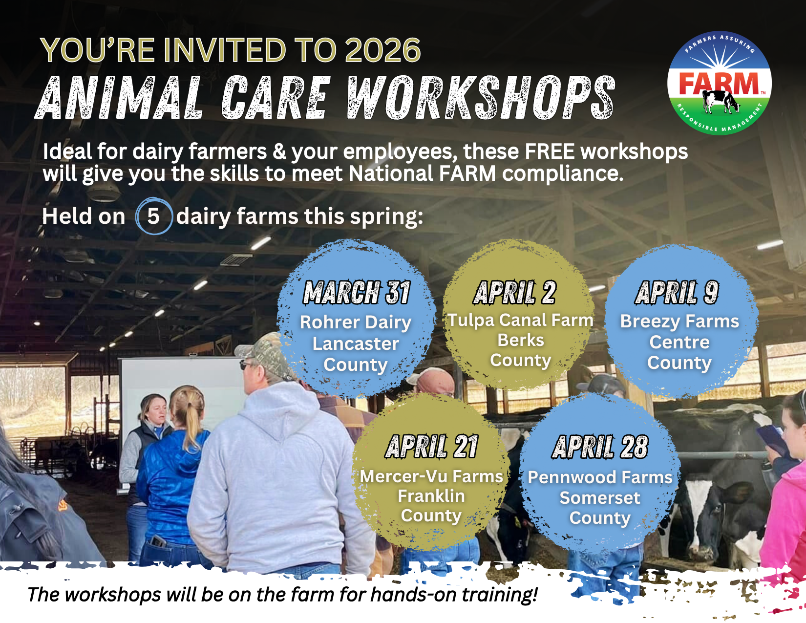 2026 Animal Care Workshops – Lancaster County | Center for Dairy Excellence