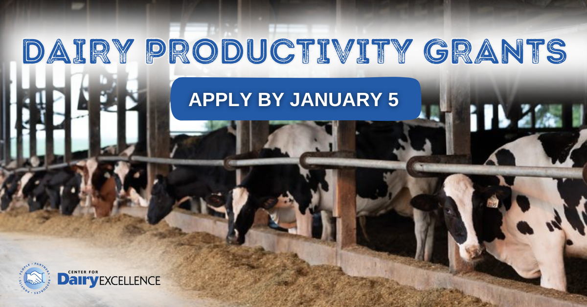 New Dairy Productivity Grants Now Open for PA Dairy Producers | Center ...
